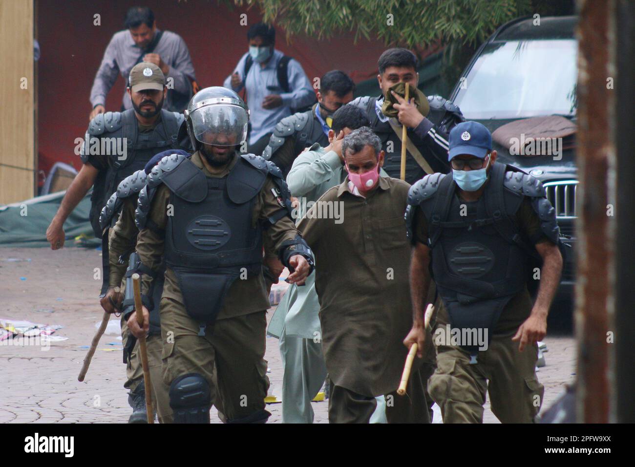 Lahore, Punjab, Pakistan. 18th Mar, 2023. Former Prime Minister Imran ...