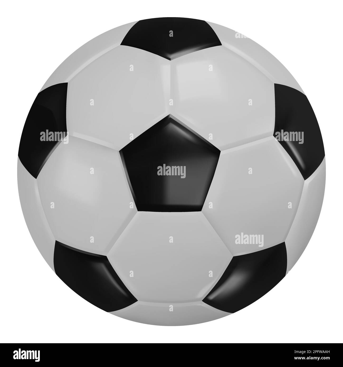 Isolated soccer ball ralistic illustration. Soccer ball vector Stock ...