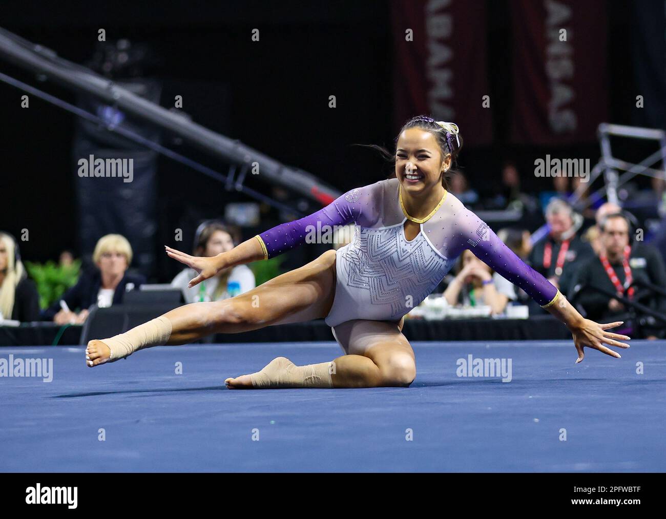 March 18, 2023: LSU's Aleah Finnegan finishes her floor routine during ...