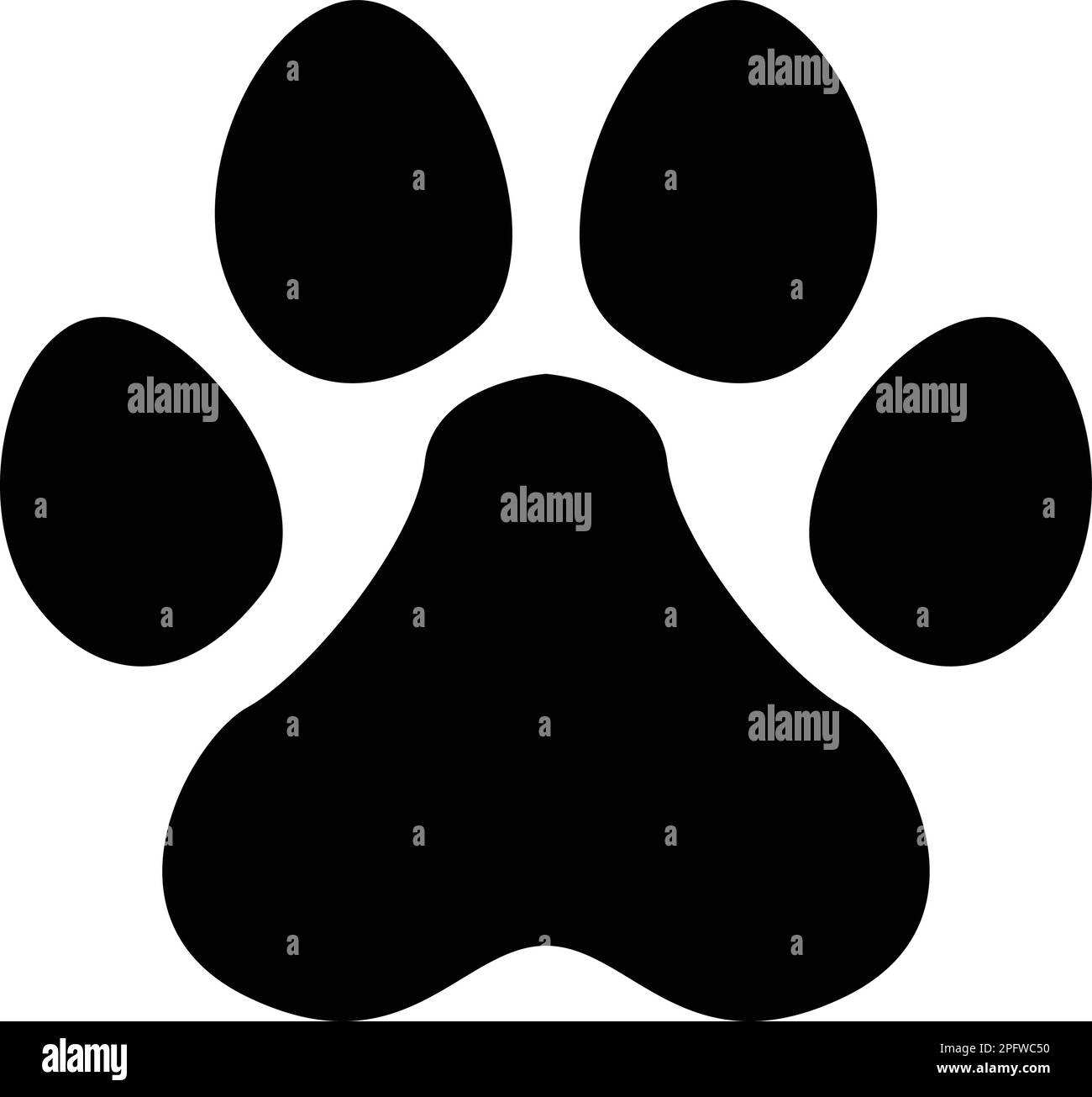 Three Toes Dog Paw Print