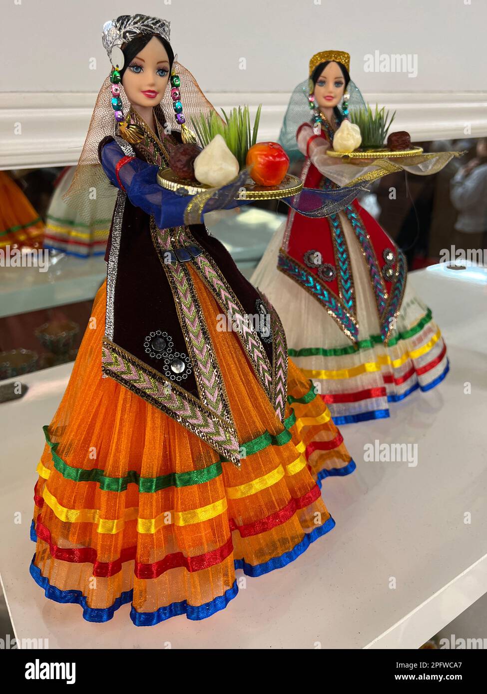Traditional Iranian dolls at a shop during Nevruz celebrations in ...