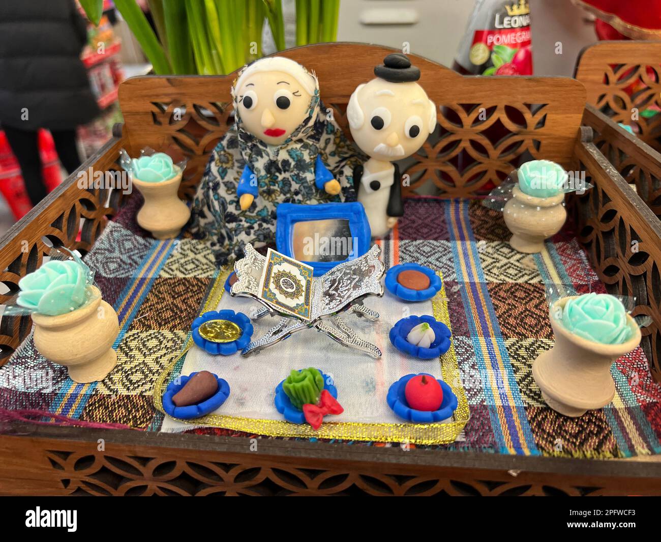 Traditional Iranian dolls at a shop during Nevruz celebrations in ...