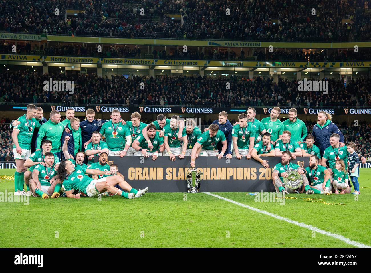 Dublin, Ireland. 19th Mar, 2023. The Irish national rugby team ...