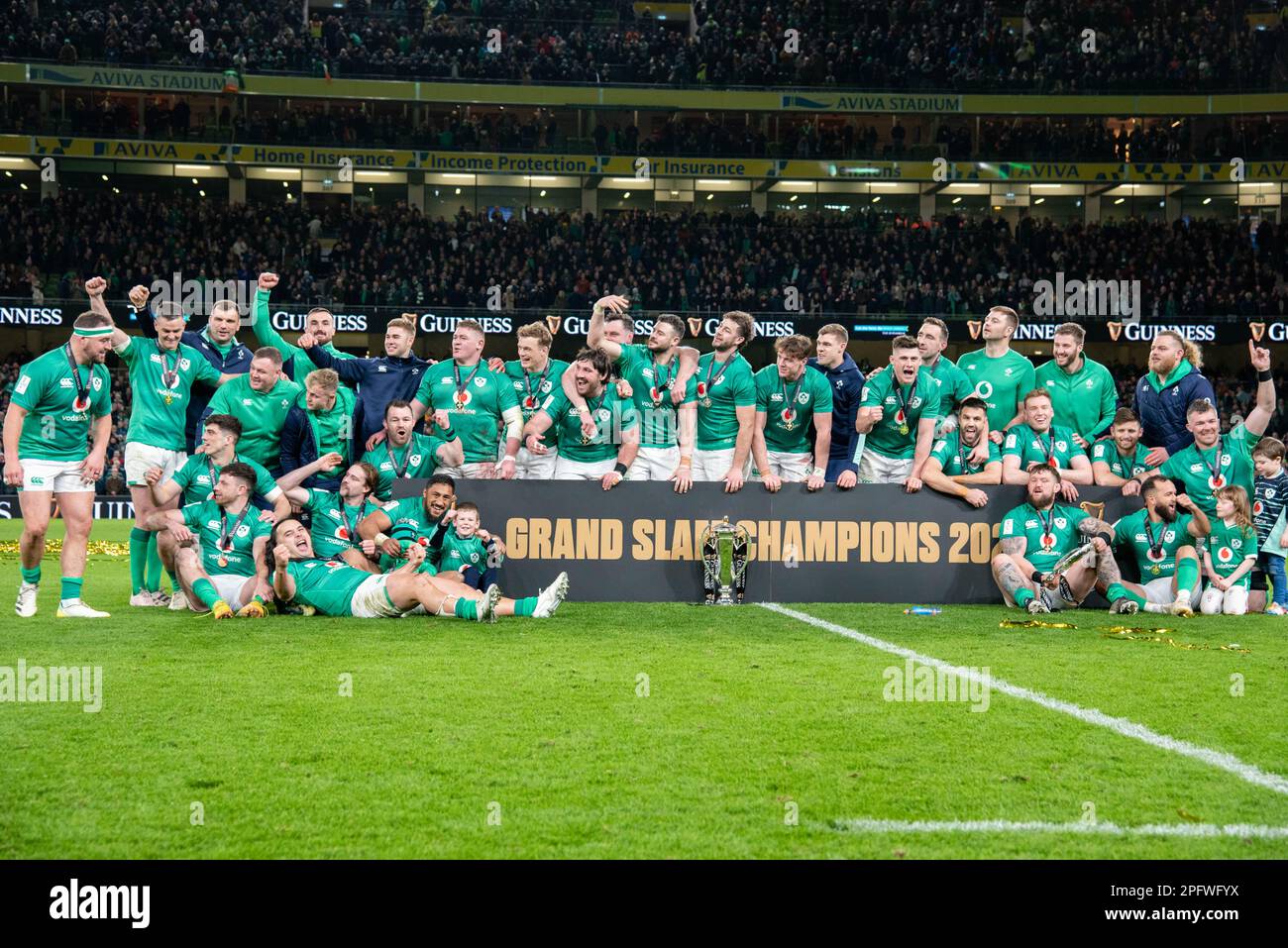 Dublin, Ireland. 19th Mar, 2023. The Irish national rugby team ...