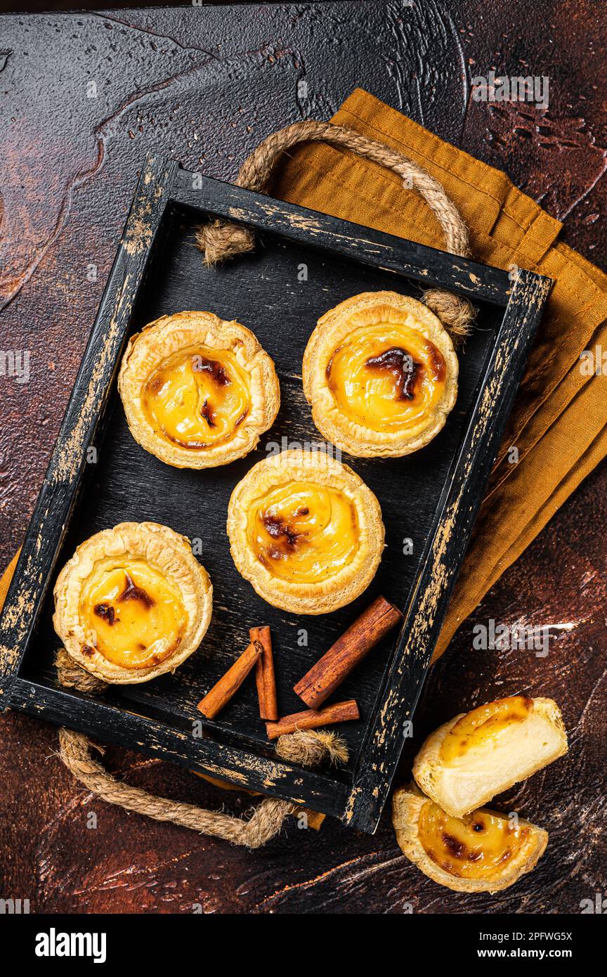 Belem cakes or Pasteis de Belem, Portuguese pastel de Nata Custard ...