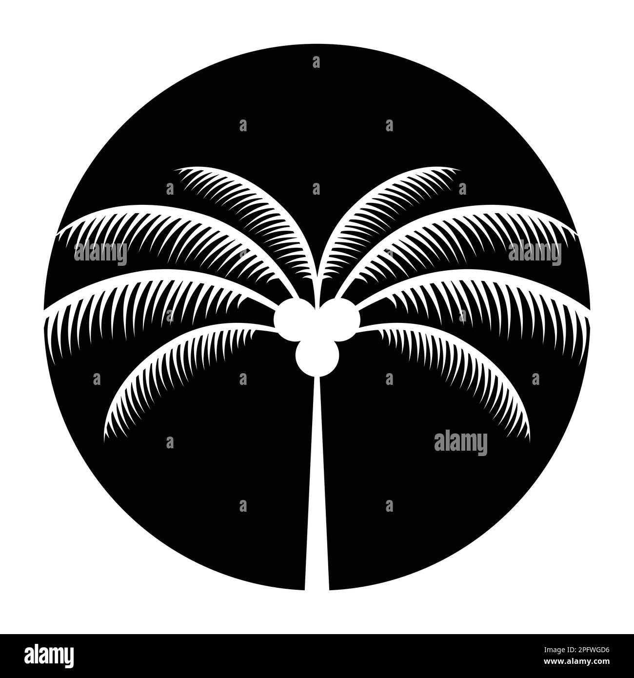 Palm circle Black and White Stock Photos & Images - Alamy