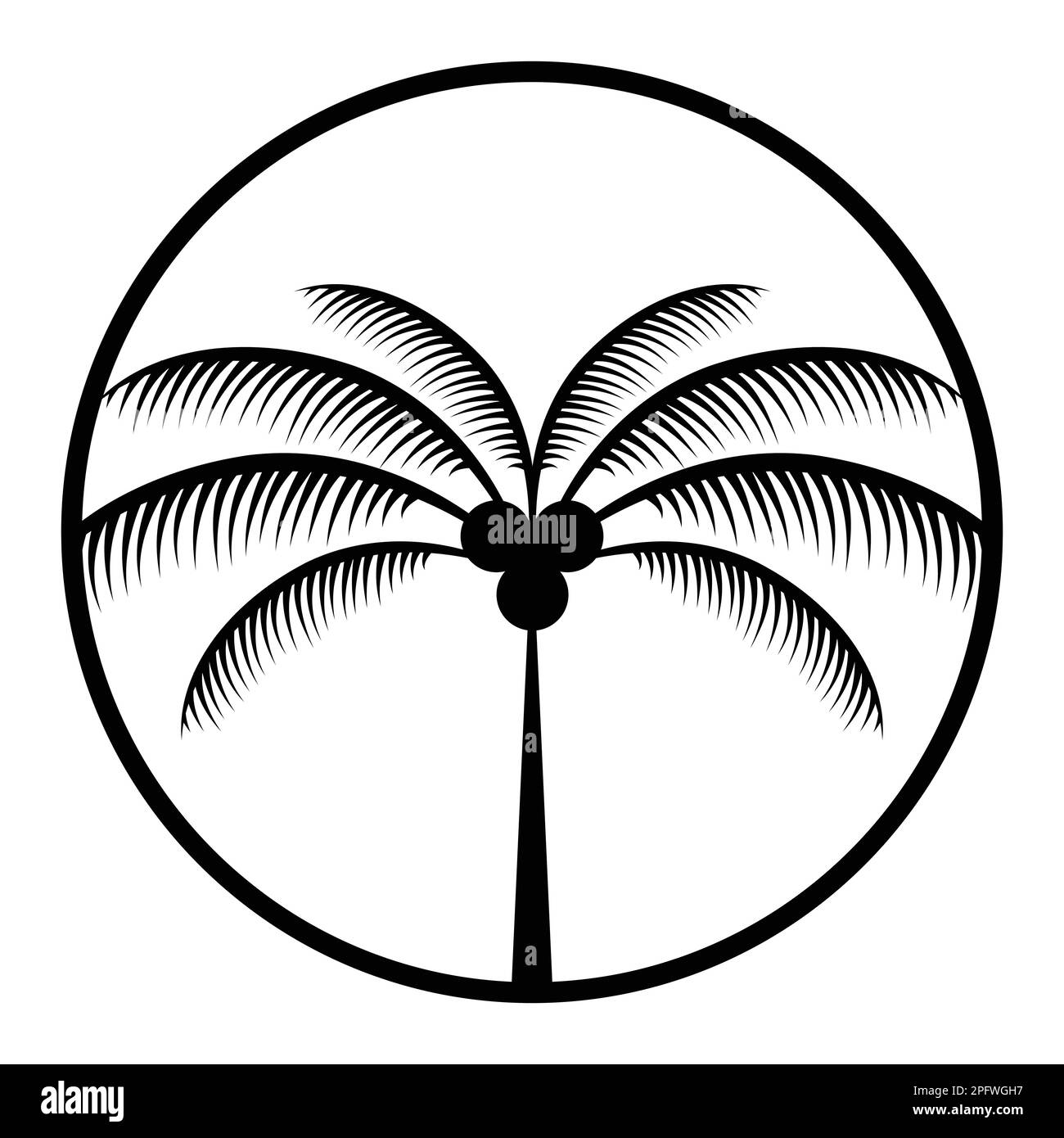 Palm circle Black and White Stock Photos & Images - Alamy