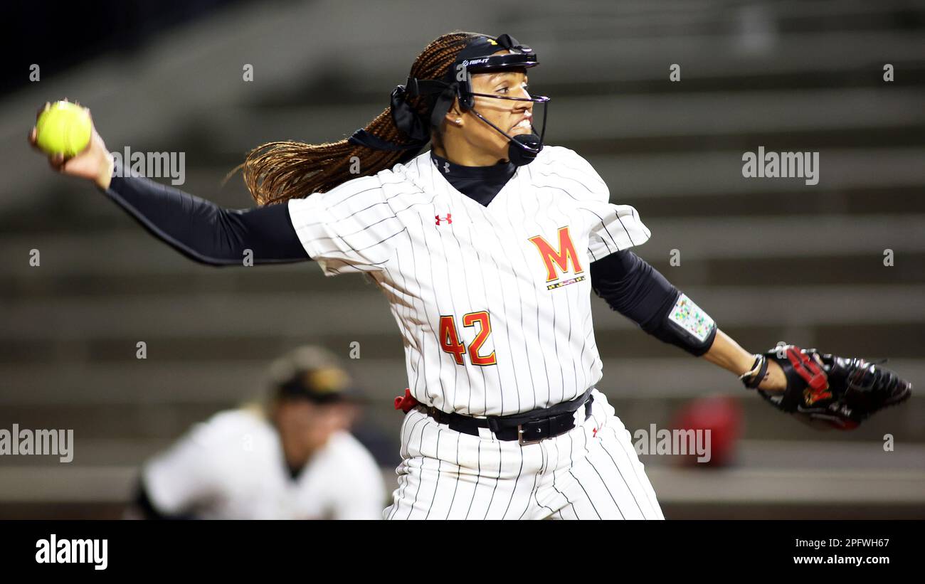 University of Maryland starting pitcher/relief pitcher Courtney Wyche ...
