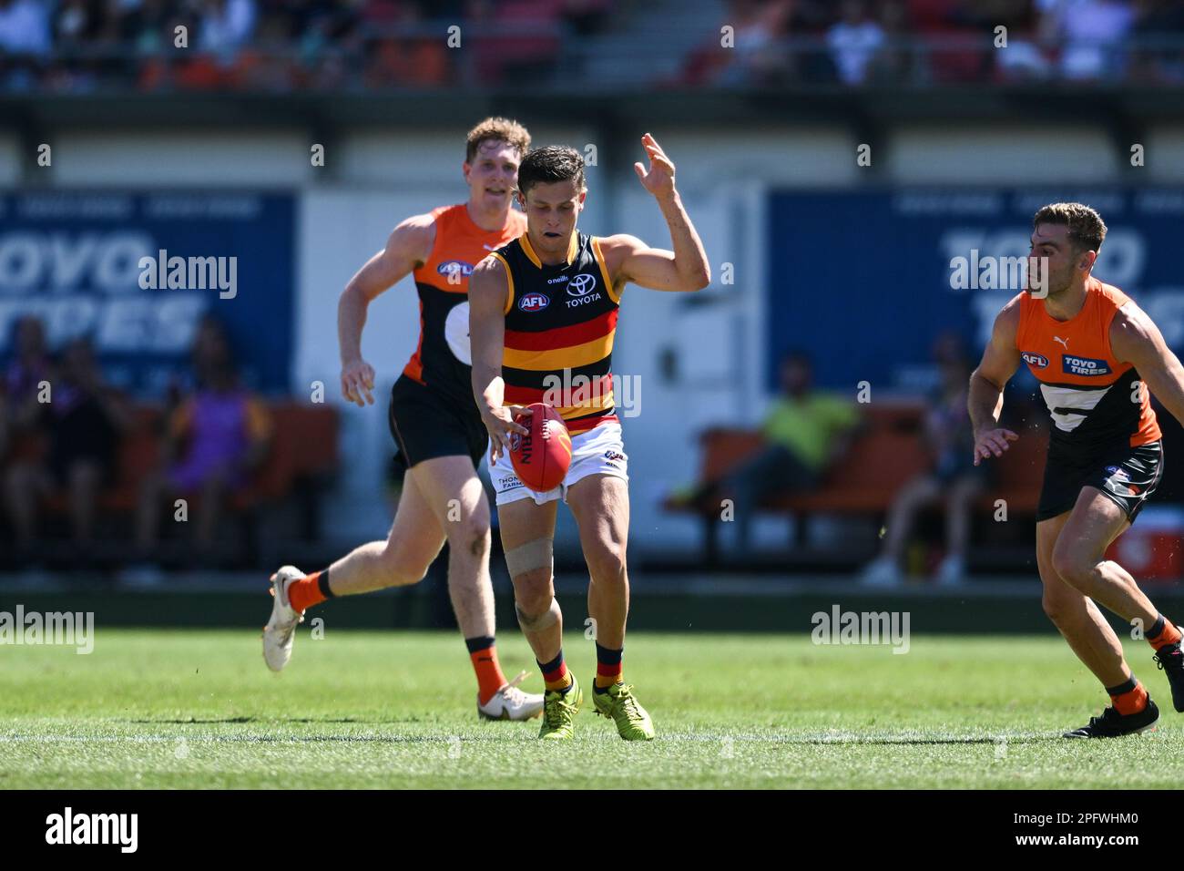 Jake Soligo of the Adelaide Crows in action during the AFL Round 1 ...