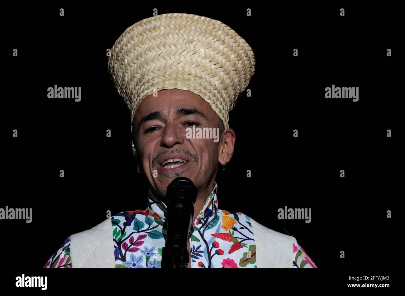 Ruben Albarran singer of Cafe Tacvba performs during the Vive Latino ...
