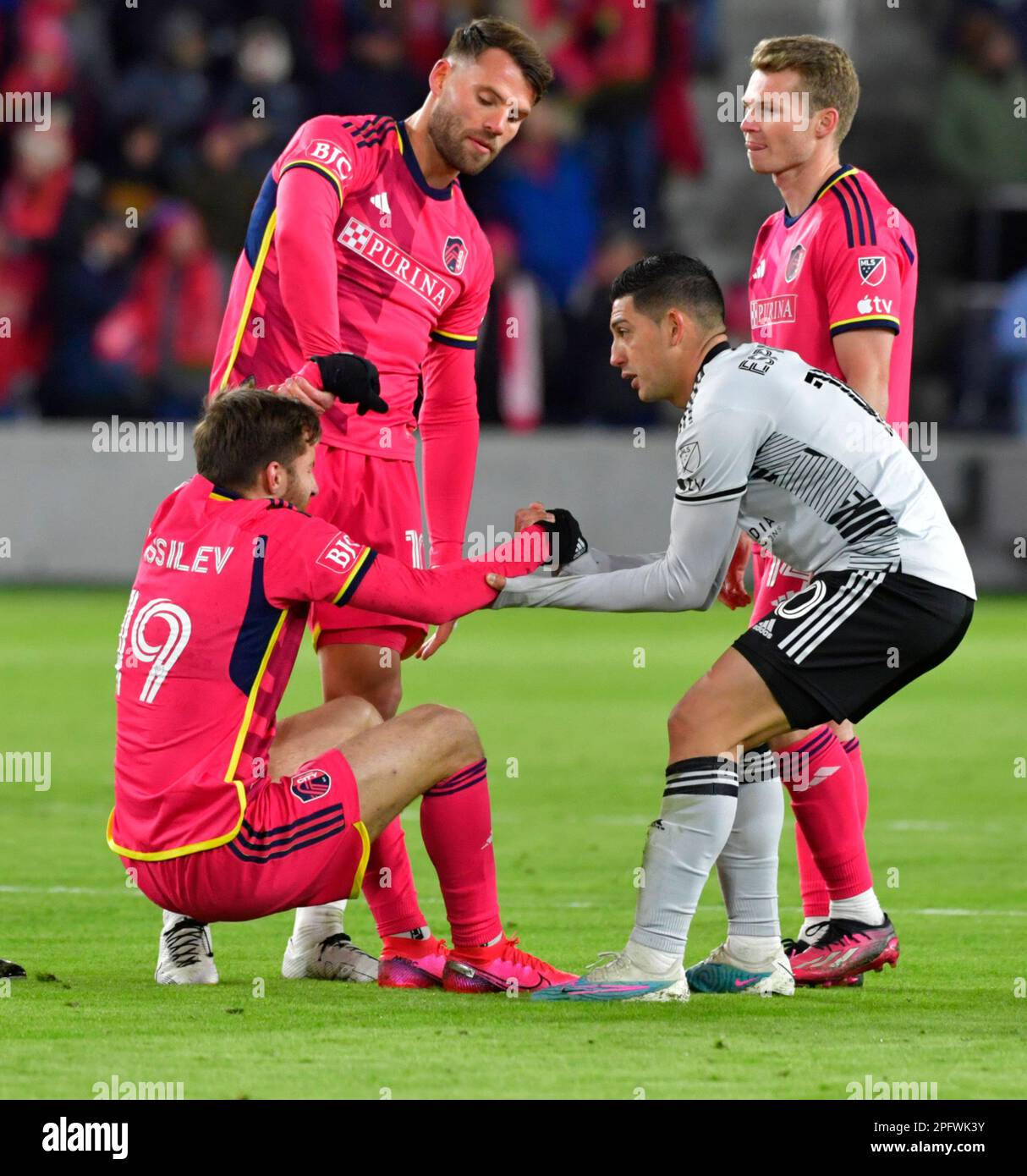 St. Louis, USA. 18th Mar, 2023. San Jose Earthquakes forward Cristian ...