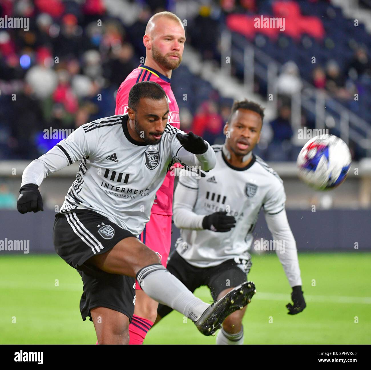 St. Louis, USA. 18th Mar, 2023. San Jose Earthquakes defender Carlos ...