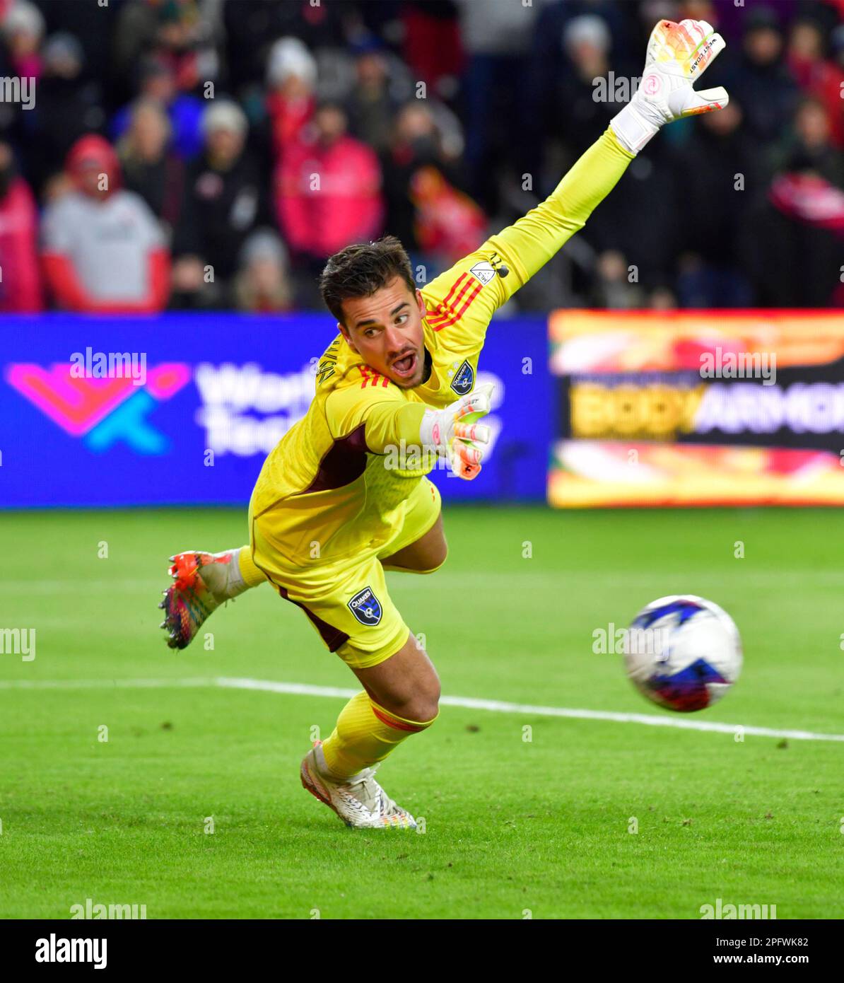 St. Louis, USA. 18th Mar, 2023. San Jose Earthquakes goalkeeper JT ...