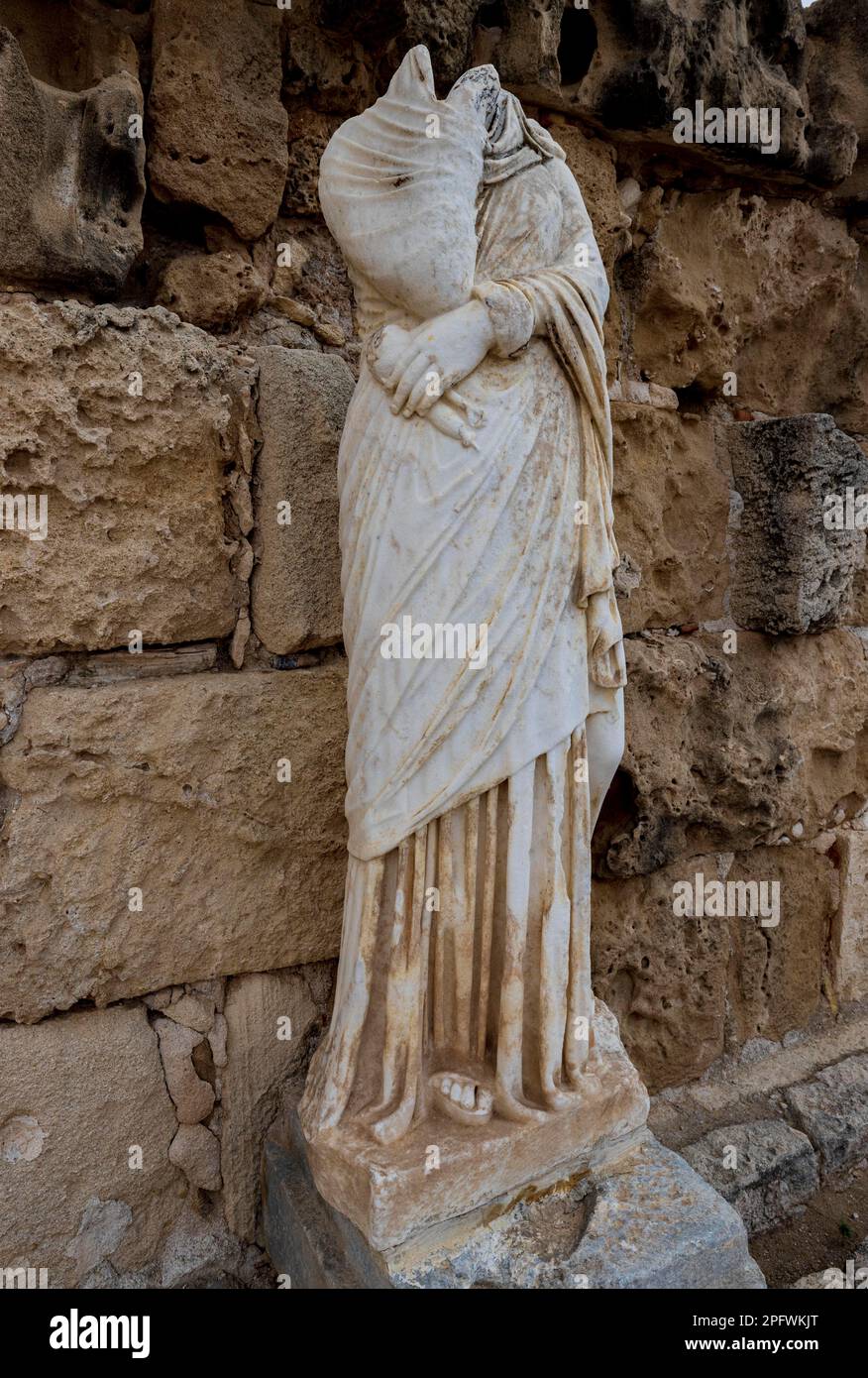June 7, 2022, Famagusta, Cyprus: The gymnasium at Salamis with headless ...
