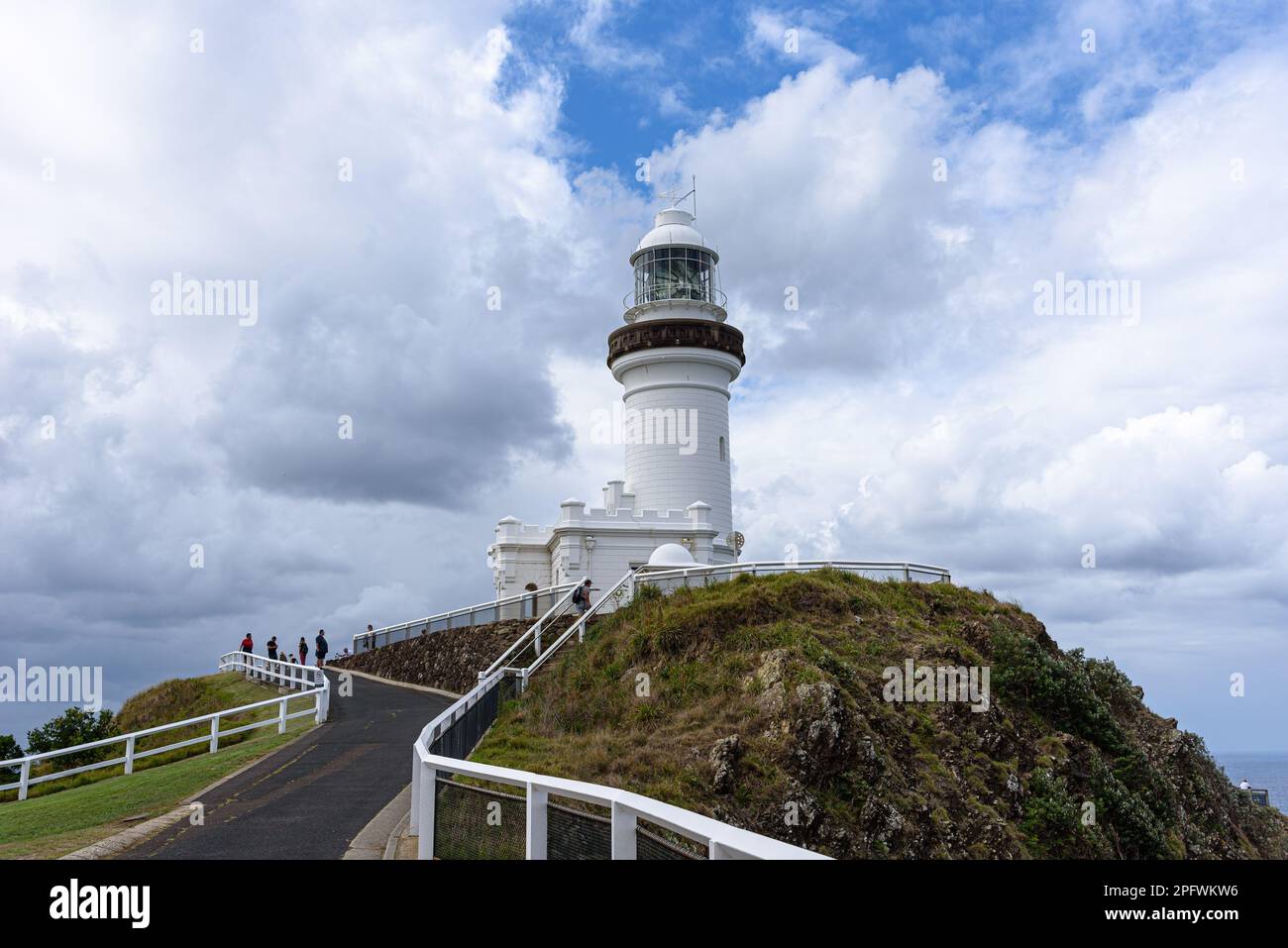 The Cape Byron Lighthouse at the easternmost point of the Australian ...