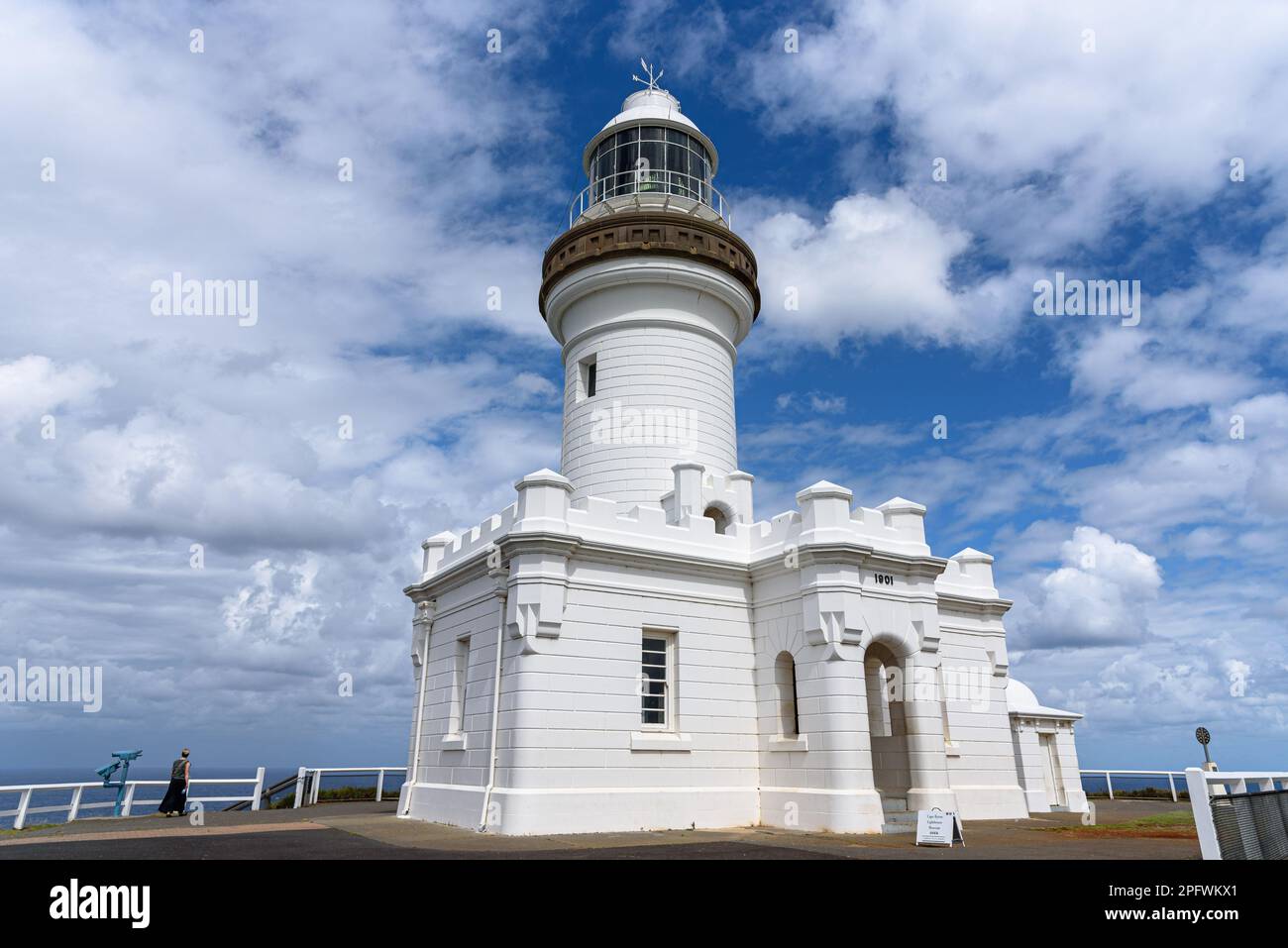 The Cape Byron Lighthouse at the easternmost point of the Australian ...