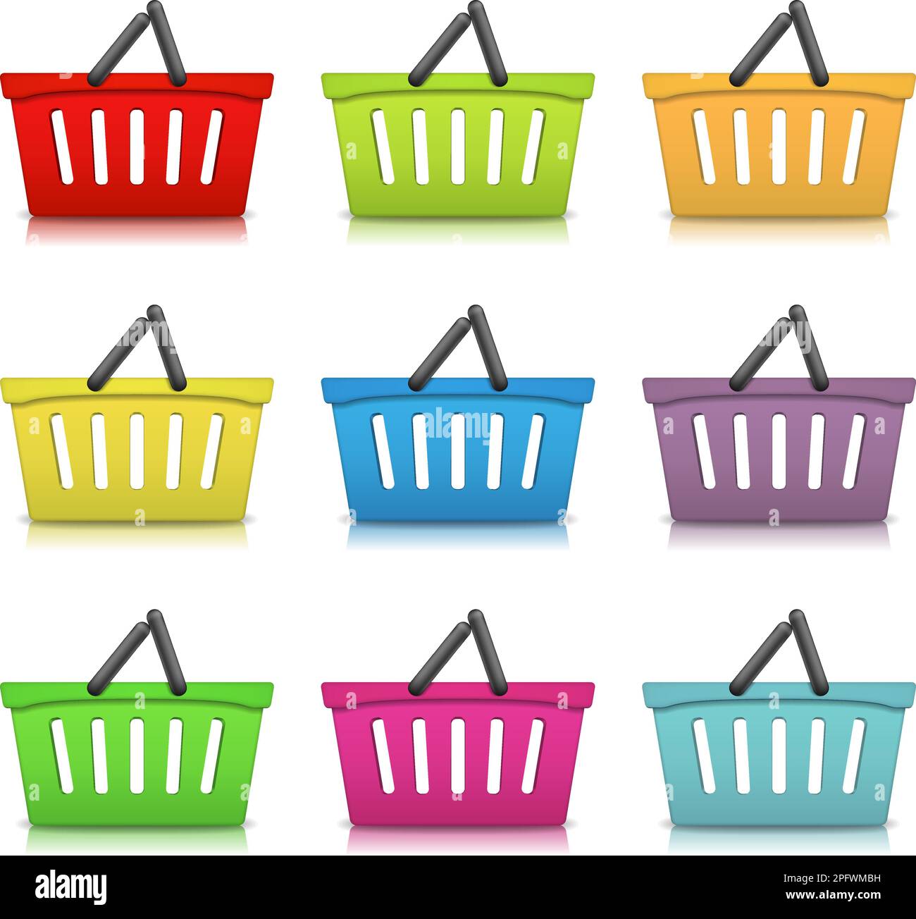Shopping basket icons, vector eps10 illustration Stock Vector Image ...