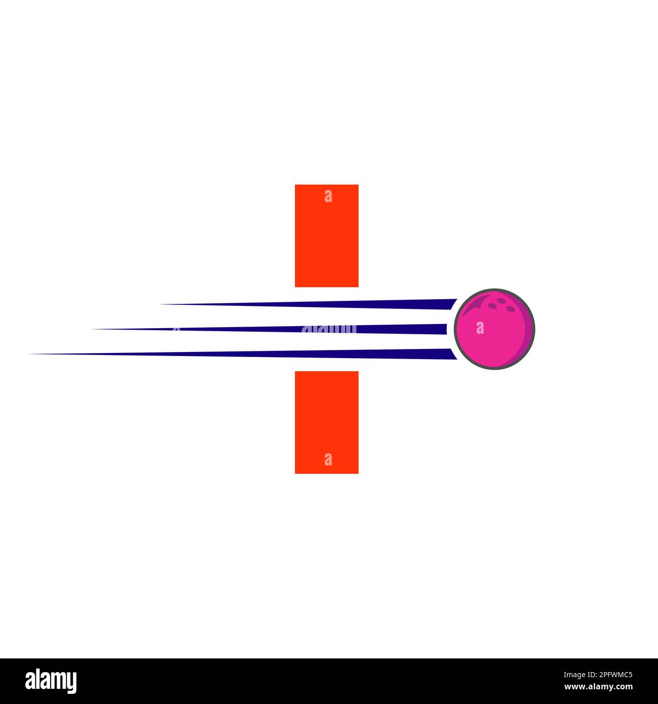 Initial Letter I Bowling Logo. Bowling Ball Symbol Vector Template ...