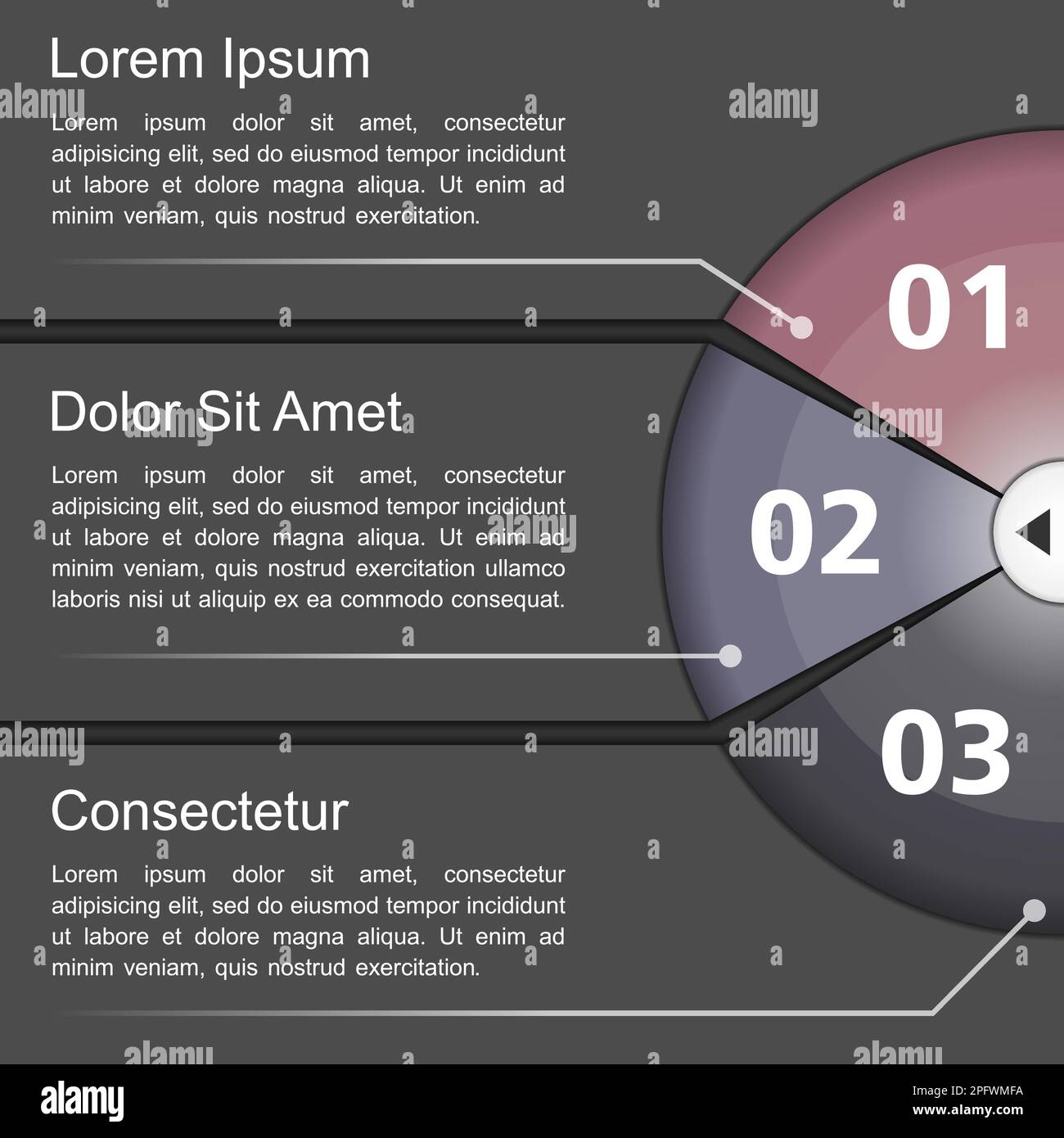 Design template with three elements, vector eps10 illustration Stock ...