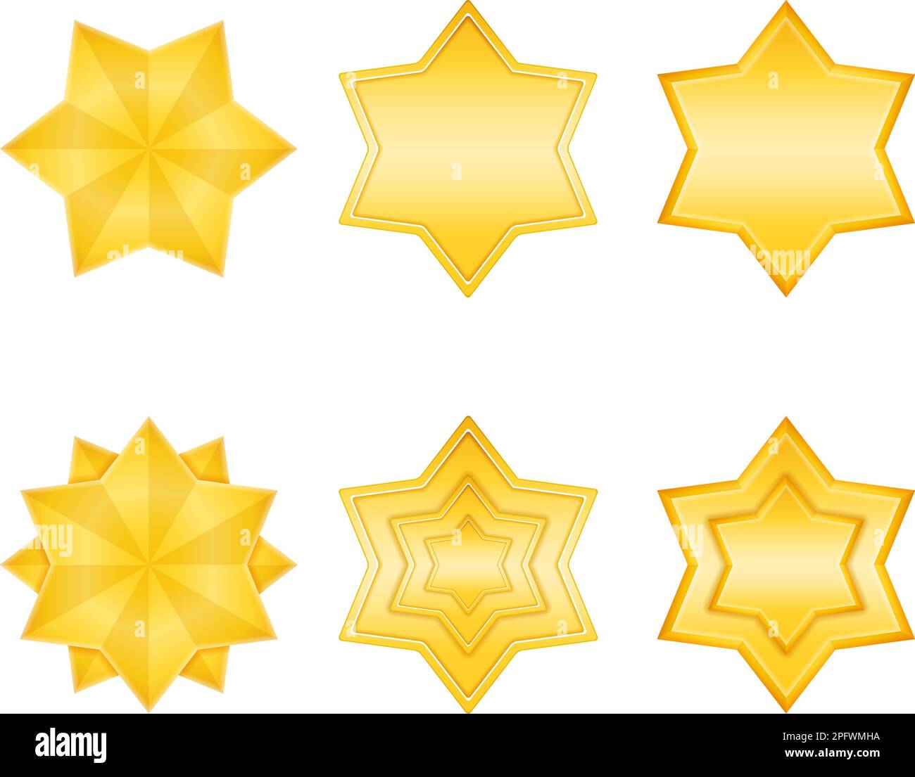 Set of icons of golden stars, vector eps10 illustration Stock Vector ...