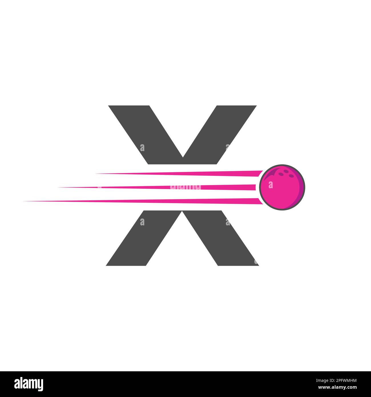 Initial Letter X Bowling Logo. Bowling Ball Symbol Vector Template ...