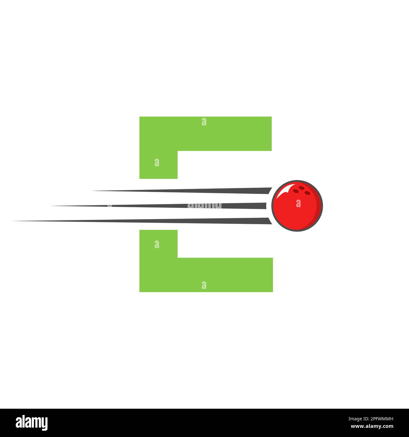 Initial Letter E Bowling Logo. Bowling Ball Symbol Vector Template ...