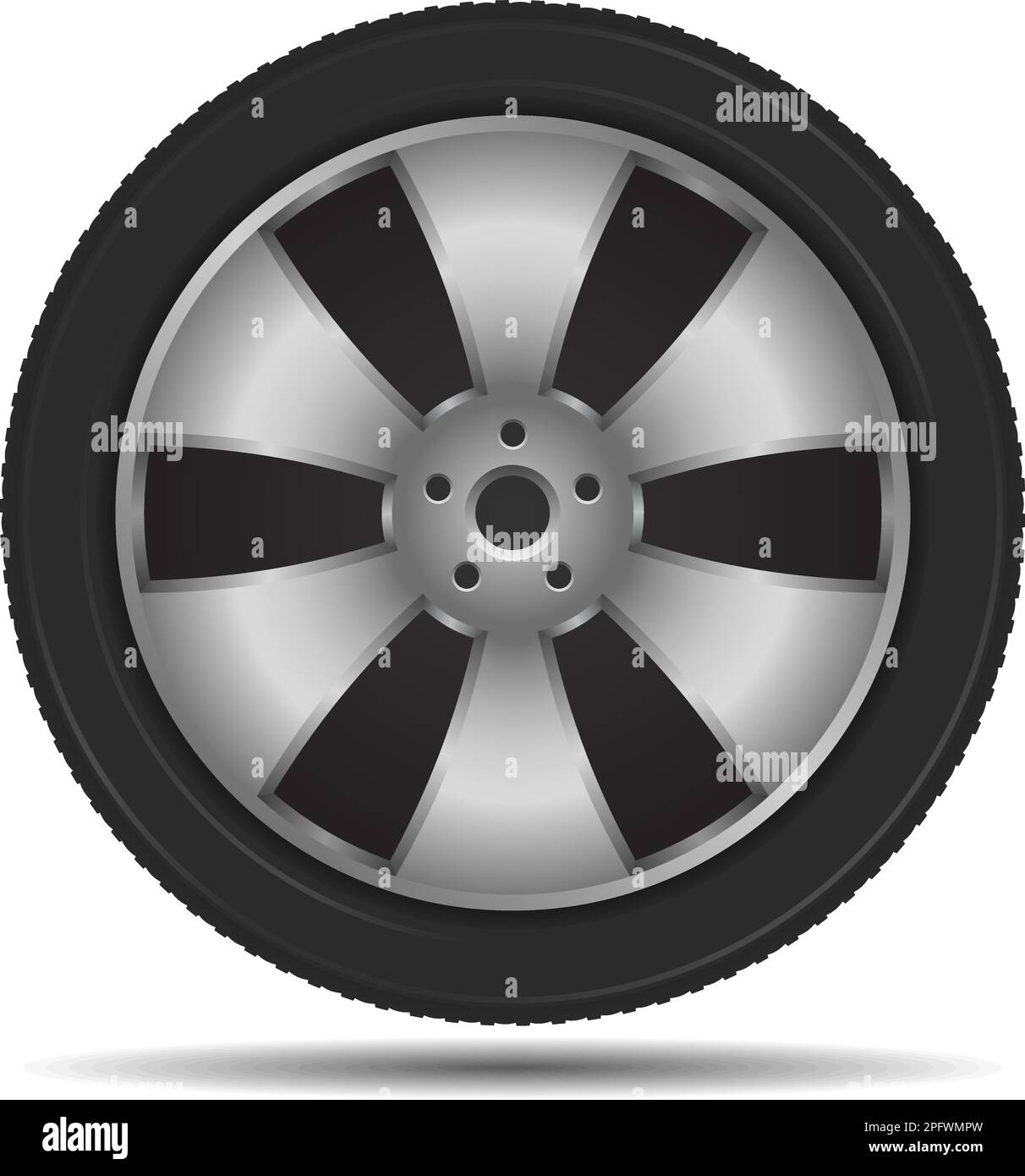 Car wheel on white background, vector eps10 illustration Stock Vector ...