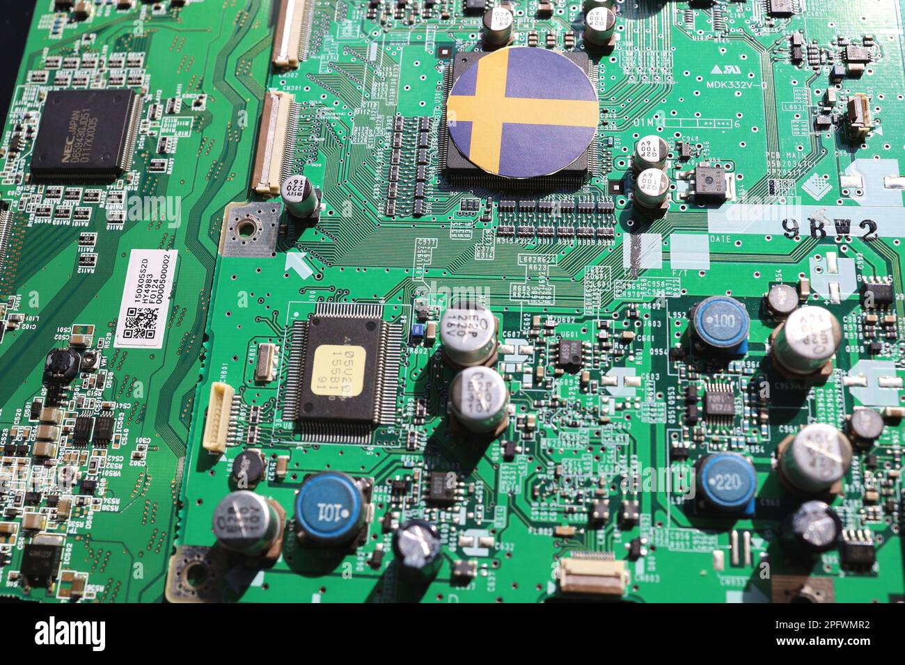 Semiconductor printed circuit board. Concept: sweden's semiconductor ...