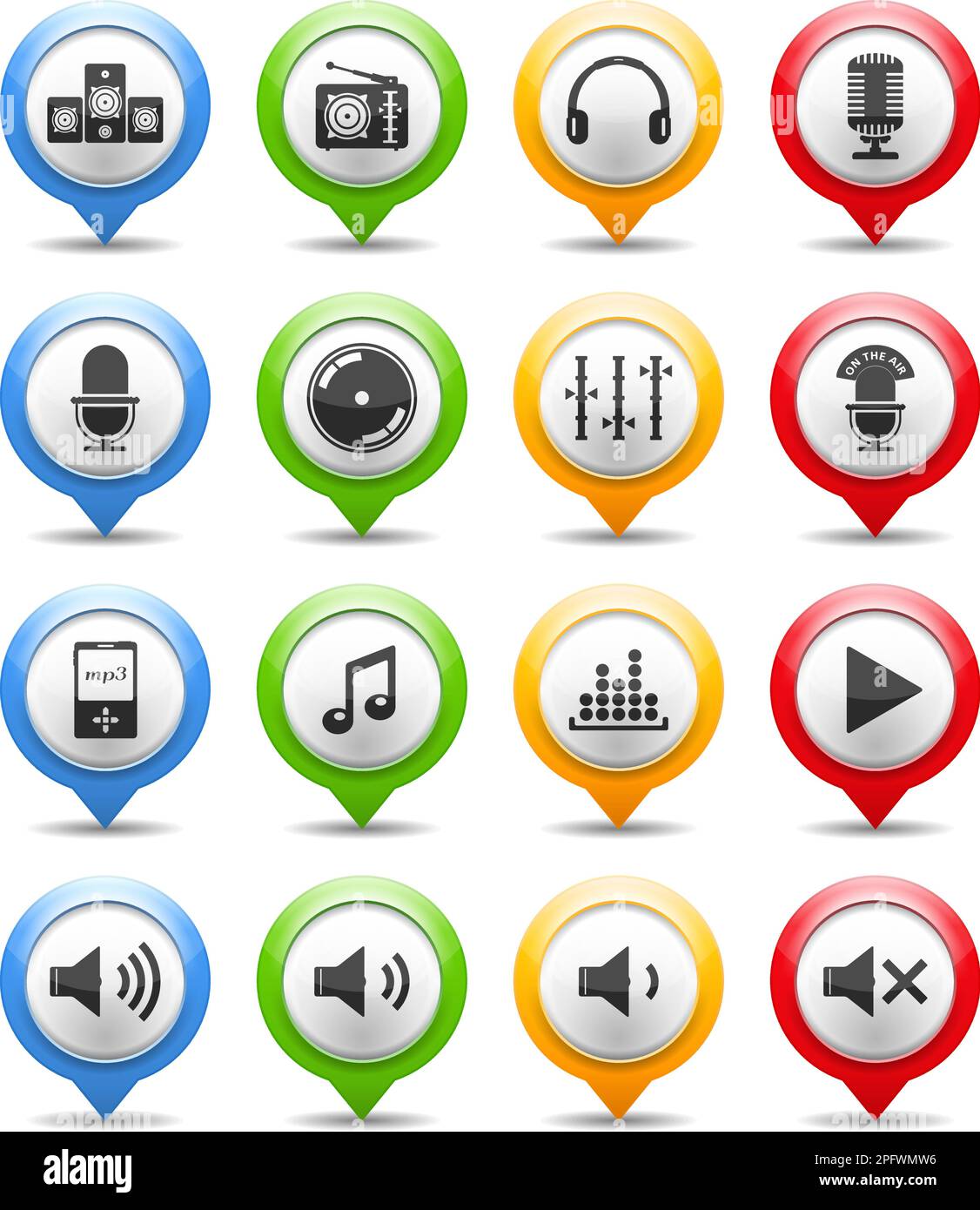 Retro audio sound mixer Cut Out Stock Images & Pictures - Alamy