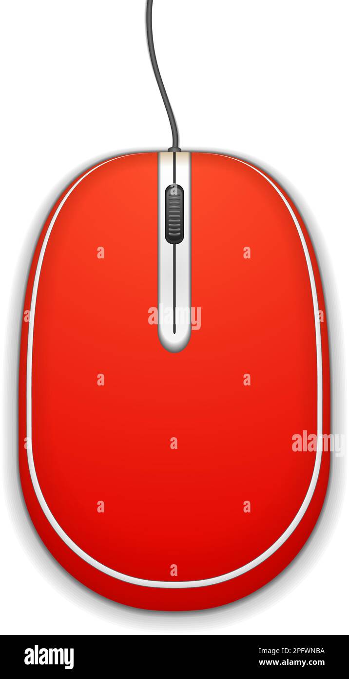 Red computer mouse on white background, vector eps10 illustration Stock ...