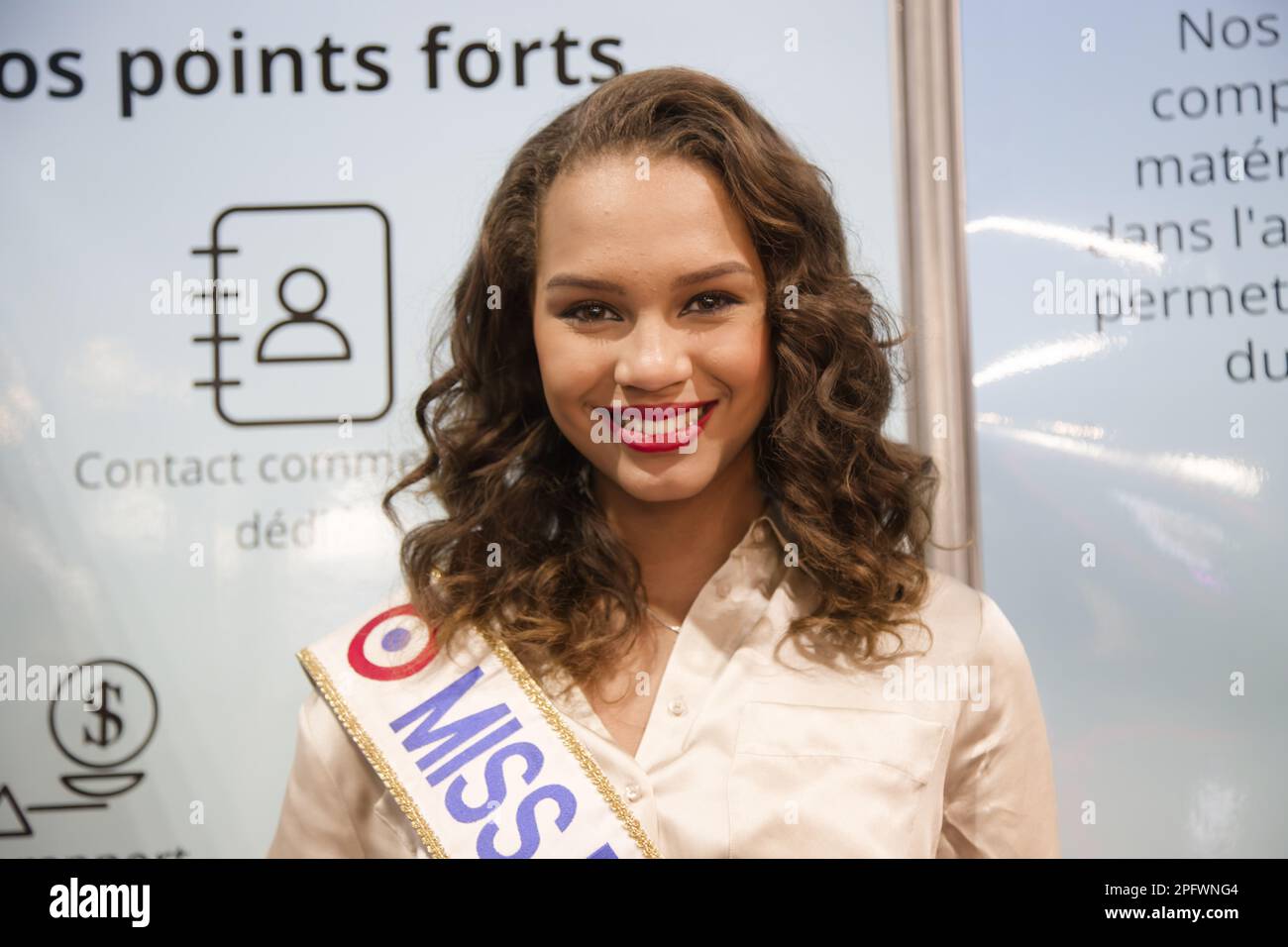 Chessy, France. 15th Mar, 2023. Miss France 2023, Indira Ampiot attends ...