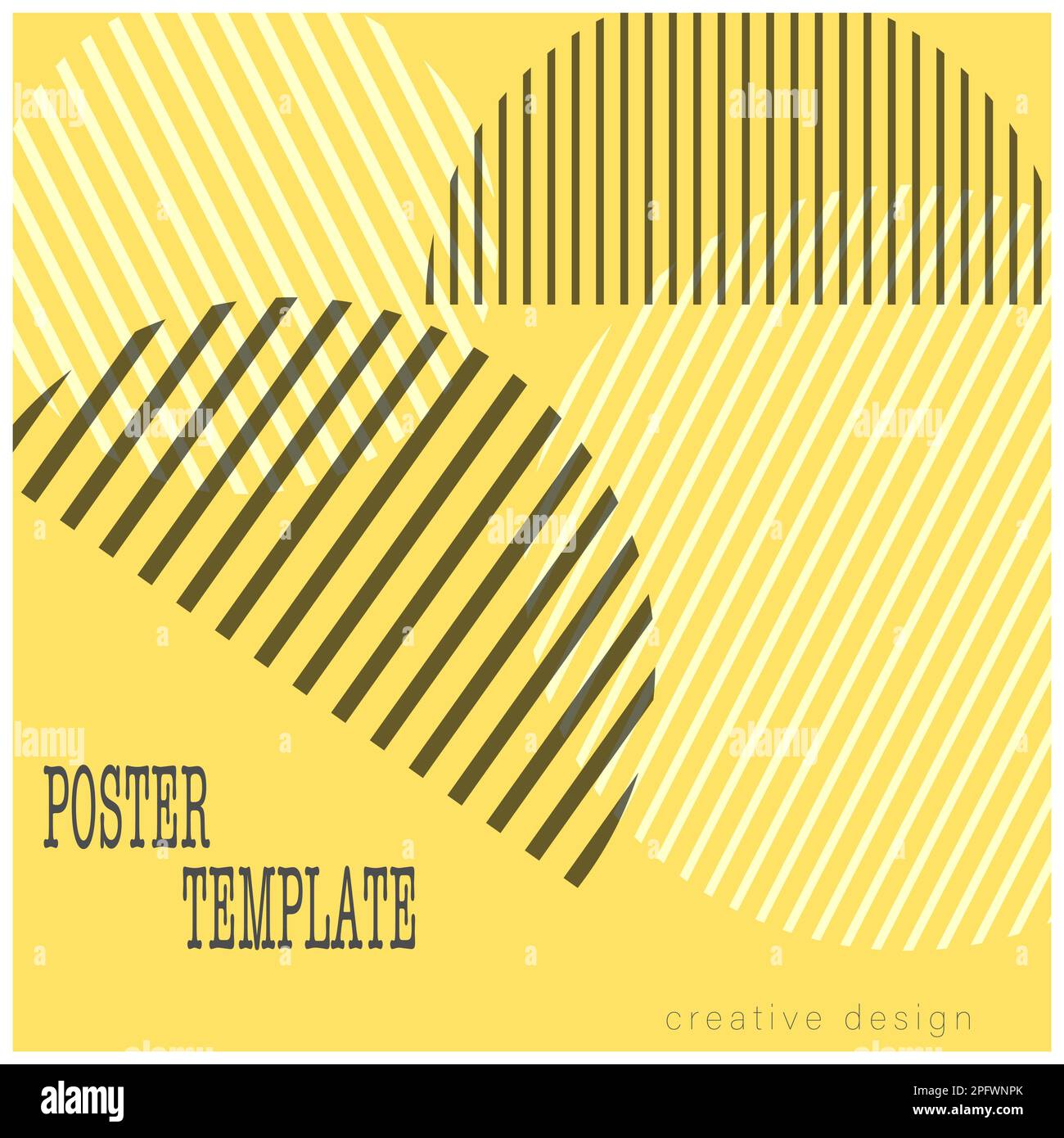 Geometric shapes in an abstract combination. Design of a poster, banner ...