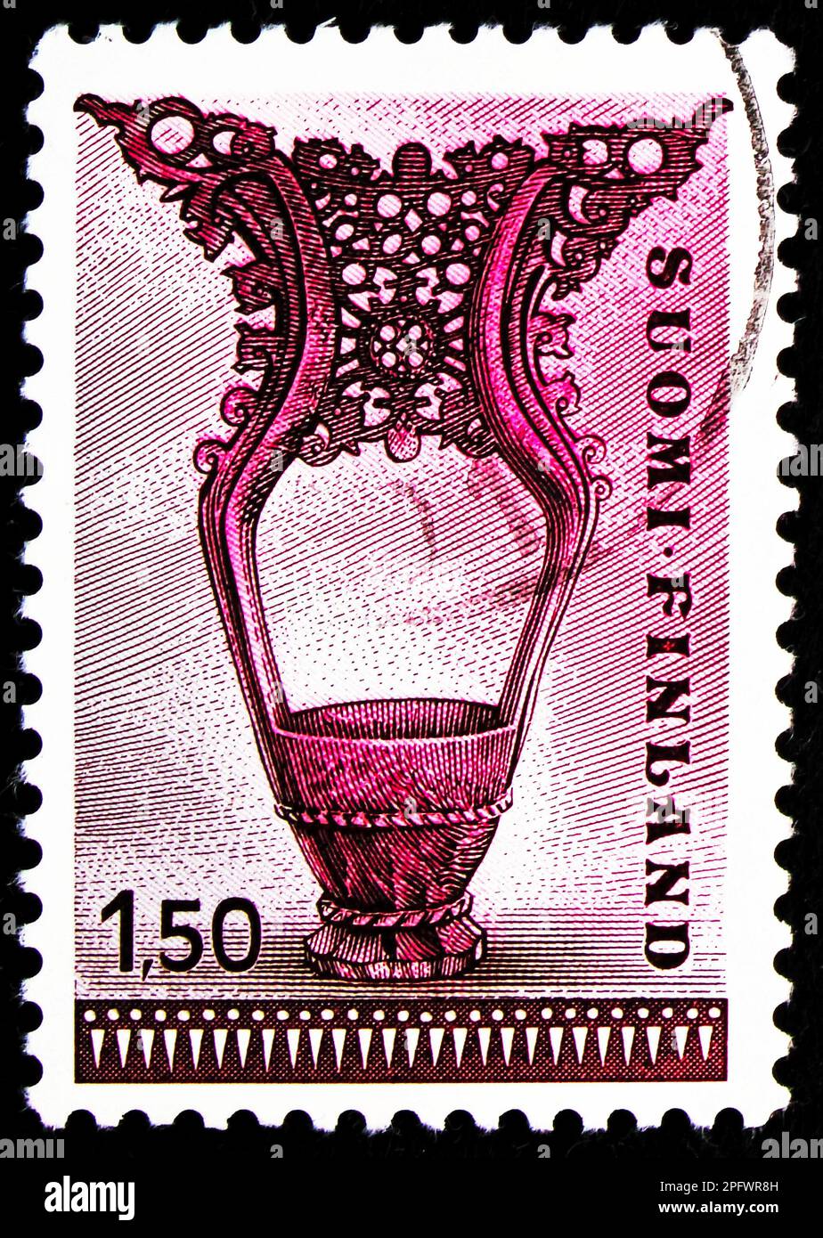 MOSCOW, RUSSIA - FEBRUARY 17, 2023: Postage stamp printed in Finland ...