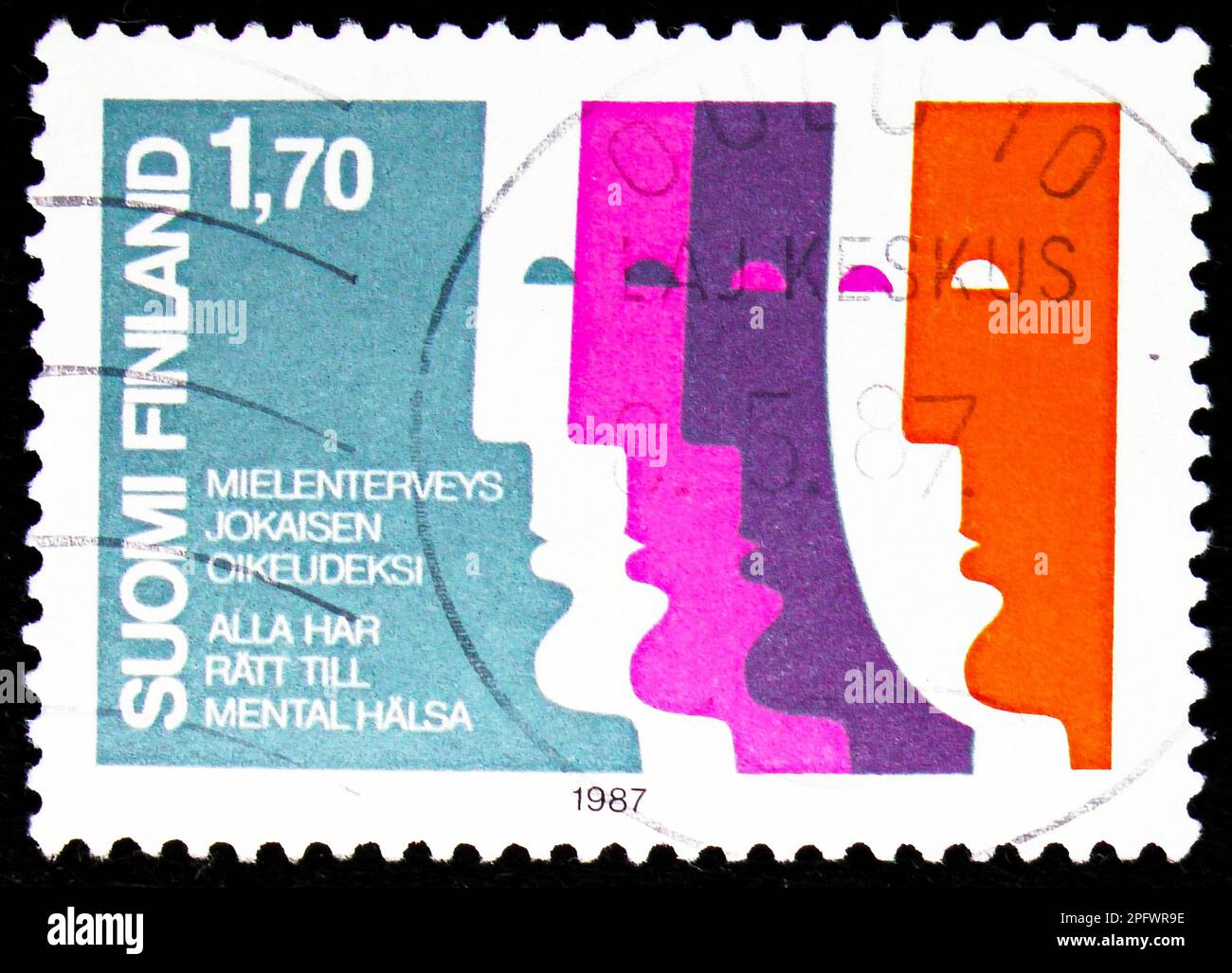 MOSCOW, RUSSIA - FEBRUARY 17, 2023: Postage stamp printed in Finland ...