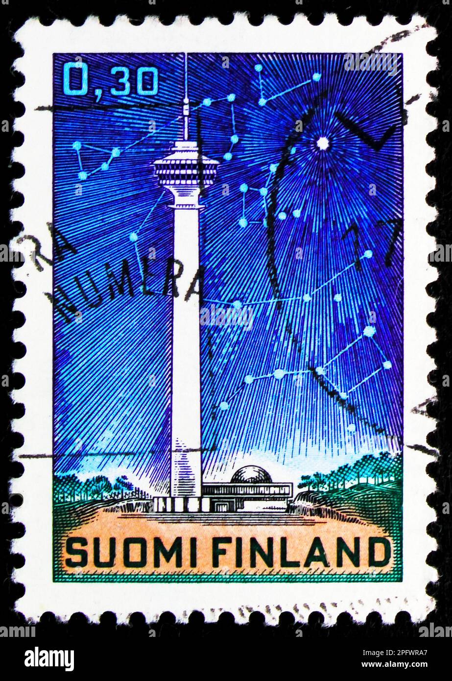 MOSCOW, RUSSIA - FEBRUARY 17, 2023: Postage stamp printed in Finland ...