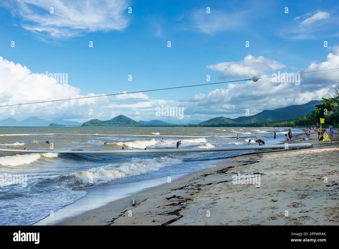 Safe netted swimming area at Palm Cove, Cairns Northern Beaches, Far ...