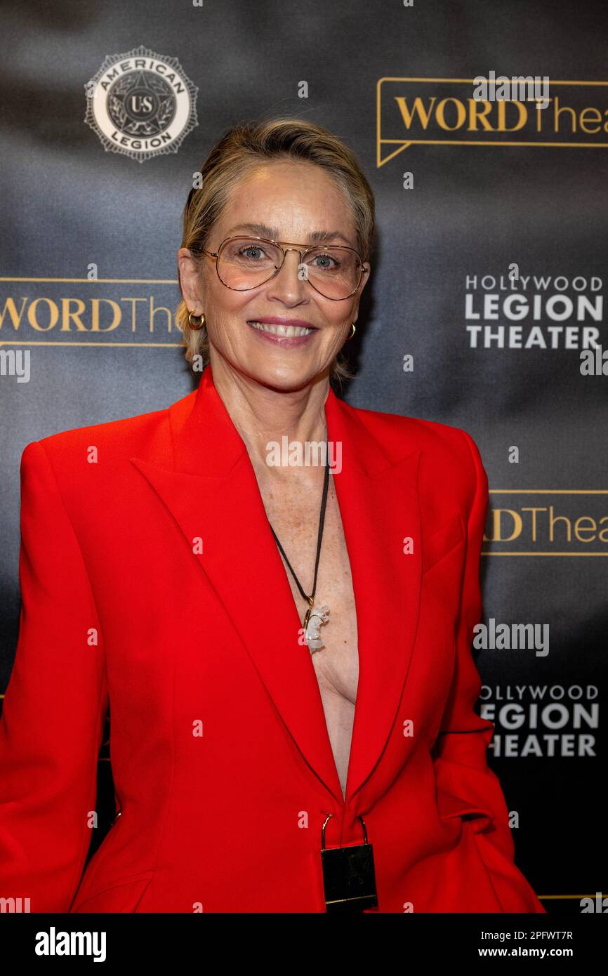 Actress Sharon Stone attends WORDTheatre presents "An All-Star ...
