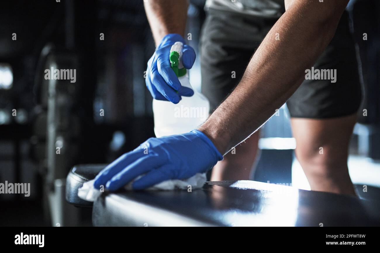 Kill the germs then kill your workout. an unrecognisable man ...