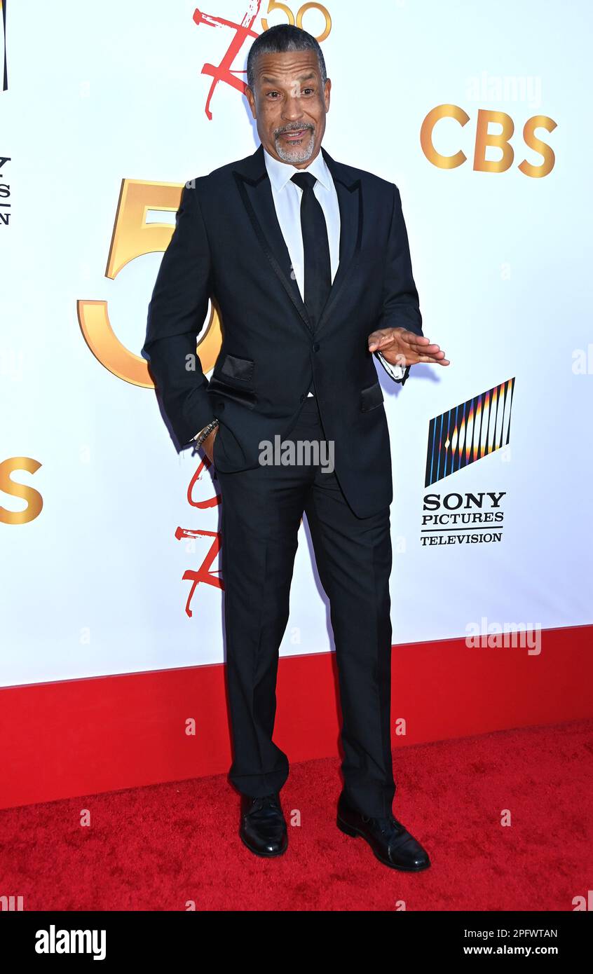 Phil Morris arriving at the 50th Anniversary of The Young and The Restless held at The Vibiana ...