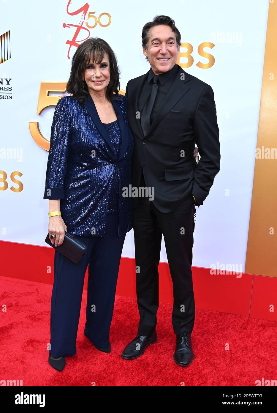 Jess Walton and Michael Corbett arriving at the 50th Anniversary of The ...