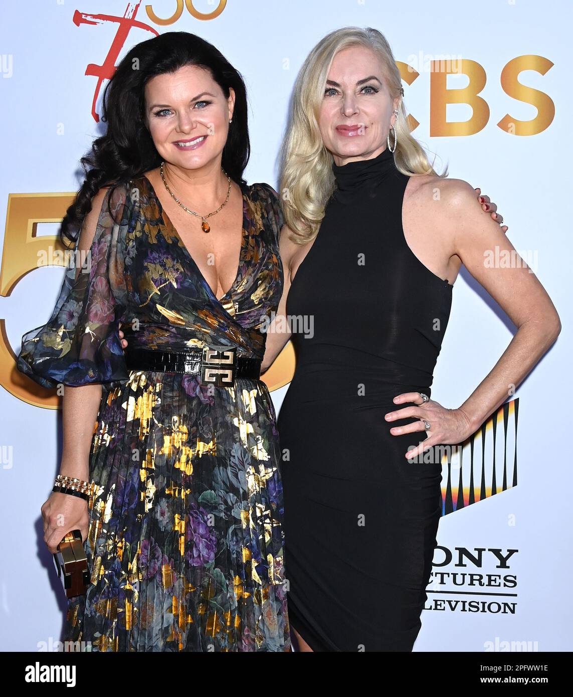 Heather Tom and Eileen Davidson arriving at the 50th Anniversary of The ...