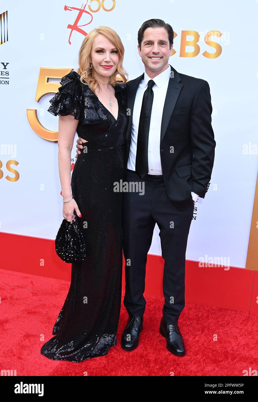 Adrienne Frantz and Scott Bailey arriving at the 50th Anniversary of ...