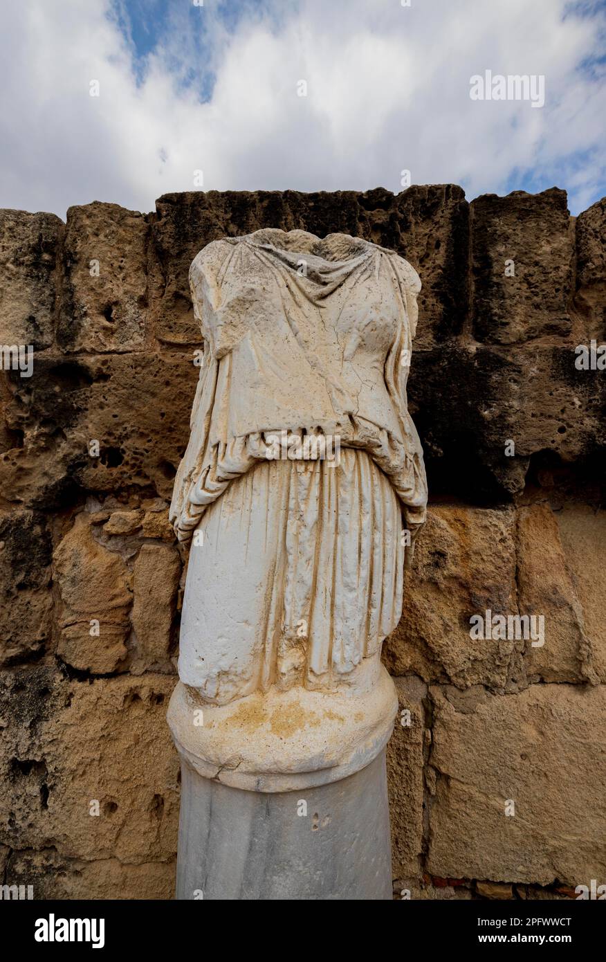 June 7, 2022, Famagusta, Cyprus: The gymnasium at Salamis with headless ...