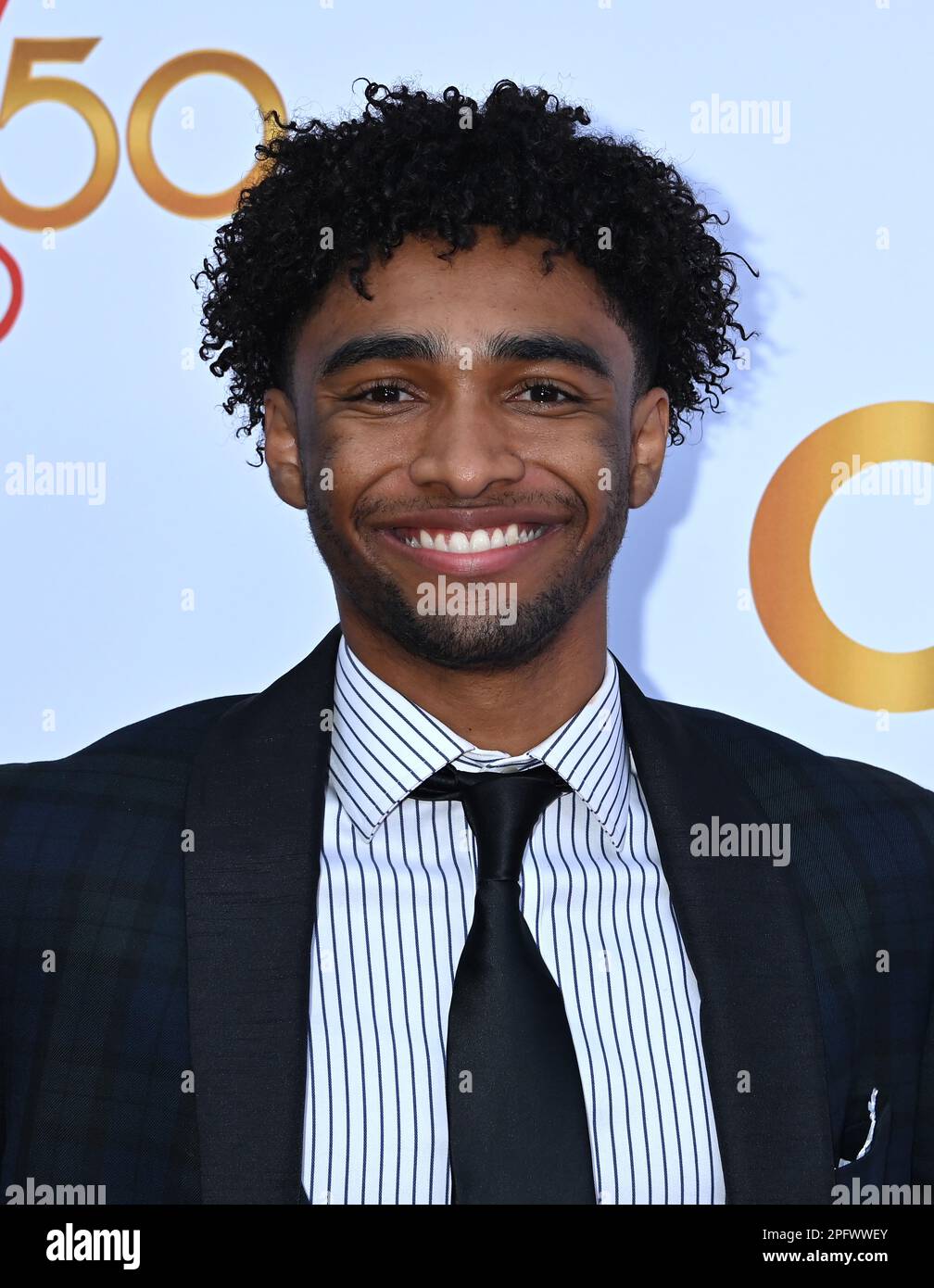 Jacob Aaron Gaines arriving at the 50th Anniversary of The Young and ...