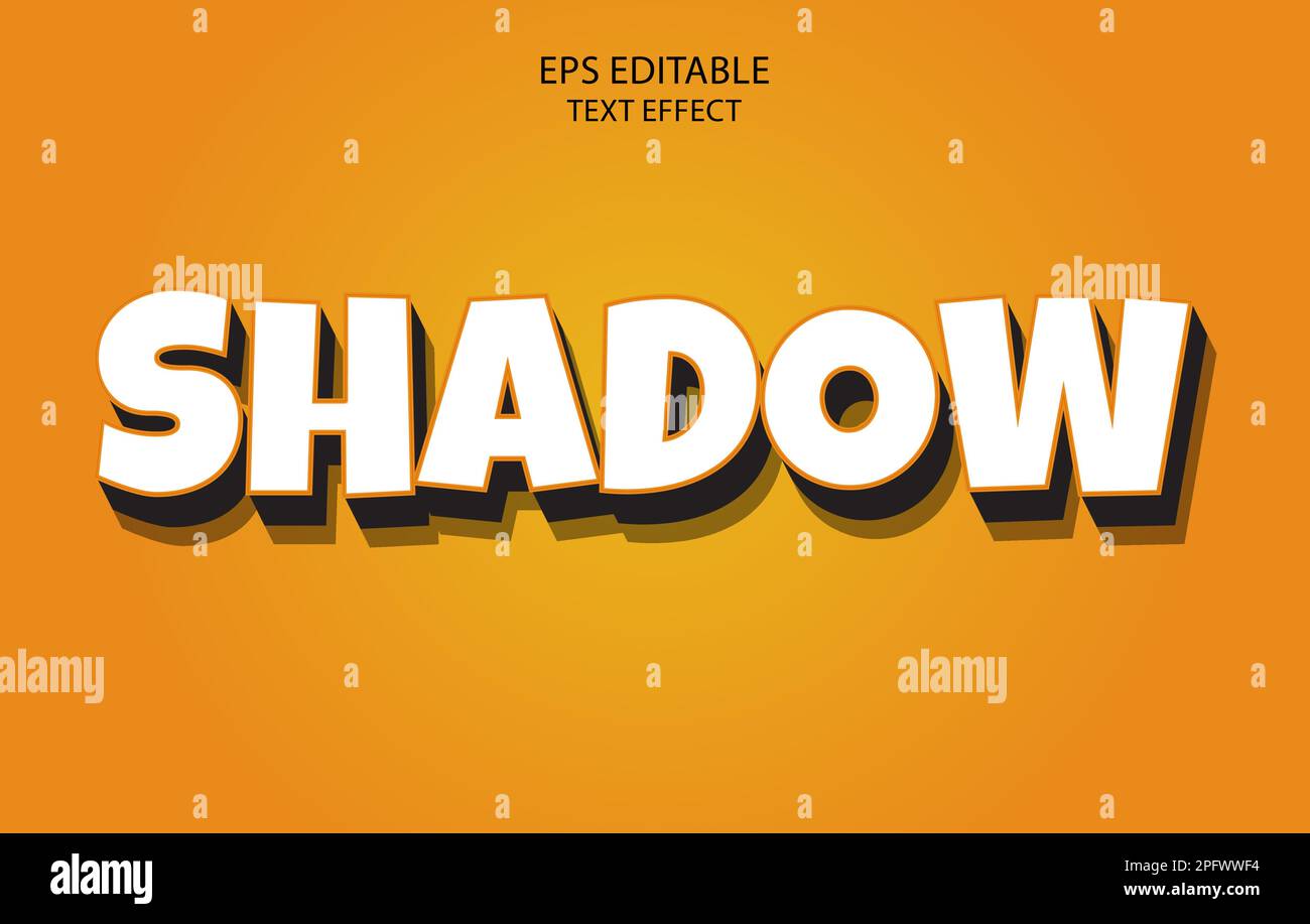 Shadow editable text effect hi-res stock photography and images - Alamy