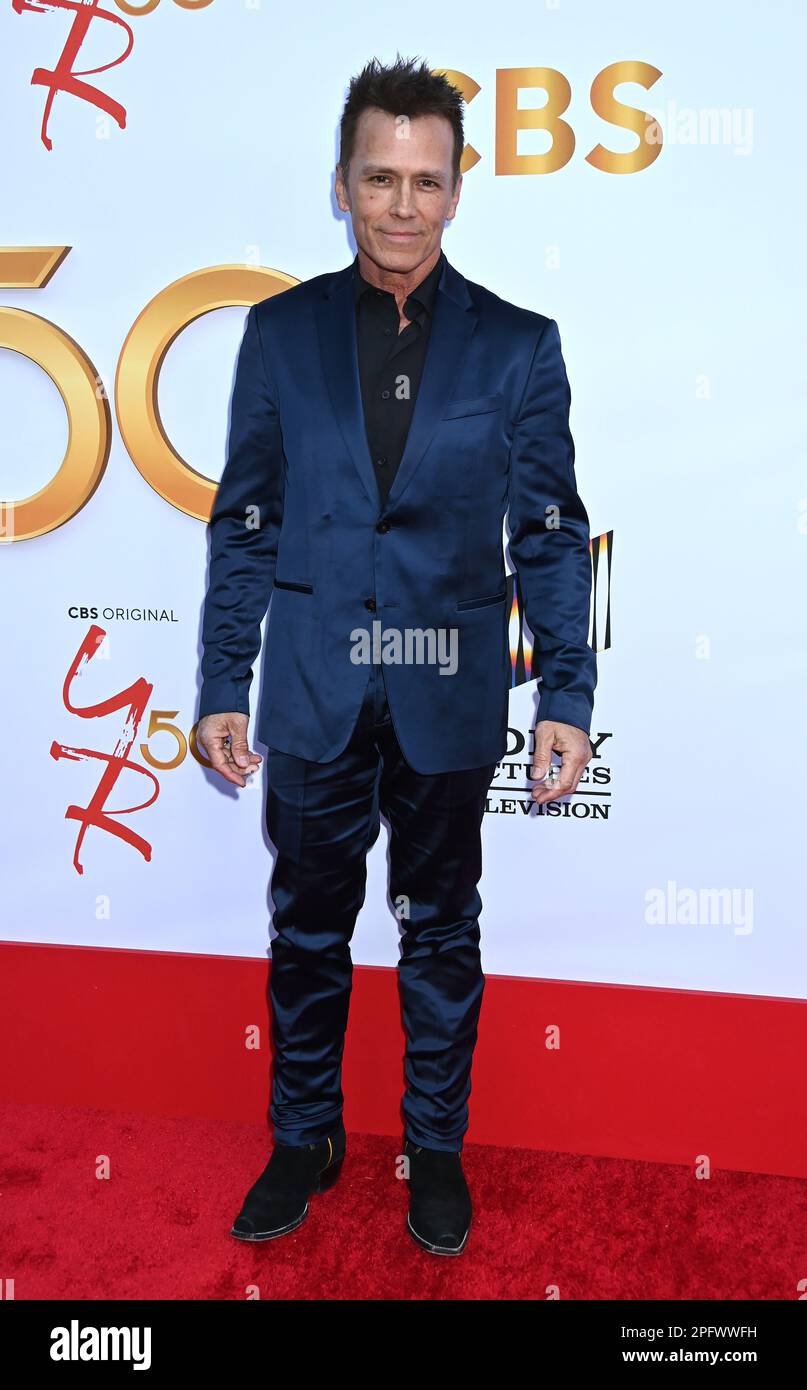 Scott Reeves arriving at the 50th Anniversary of The Young and The ...