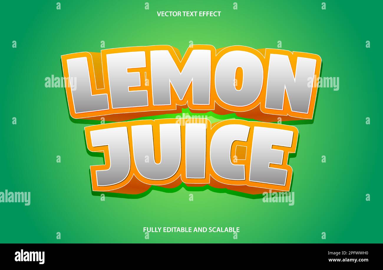 3d lemon text effect hi-res stock photography and images - Alamy