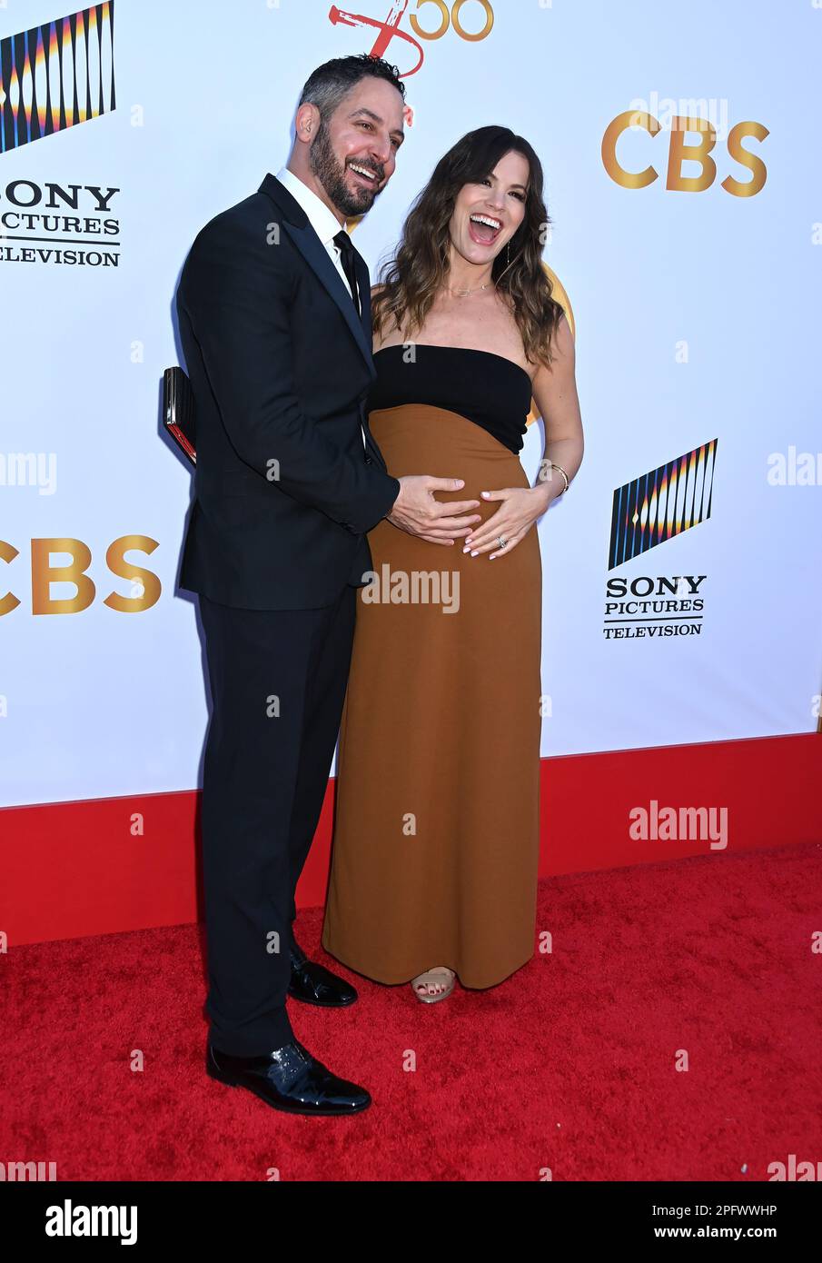 Melissa Claire Egan and Matt Katrosar arriving at the 50th Anniversary ...
