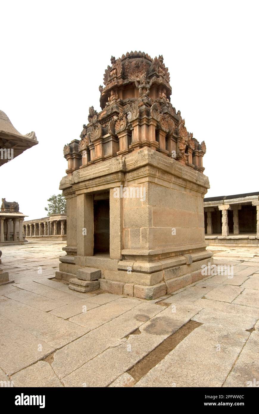 Small temple in acomplex of Krishna Temple at Hampi state Karanataka ...