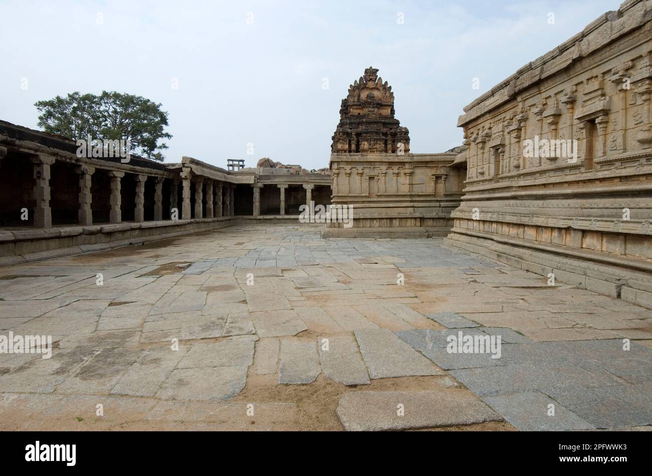 Small temple in acomplex of Krishna Temple at Hampi state Karanataka ...